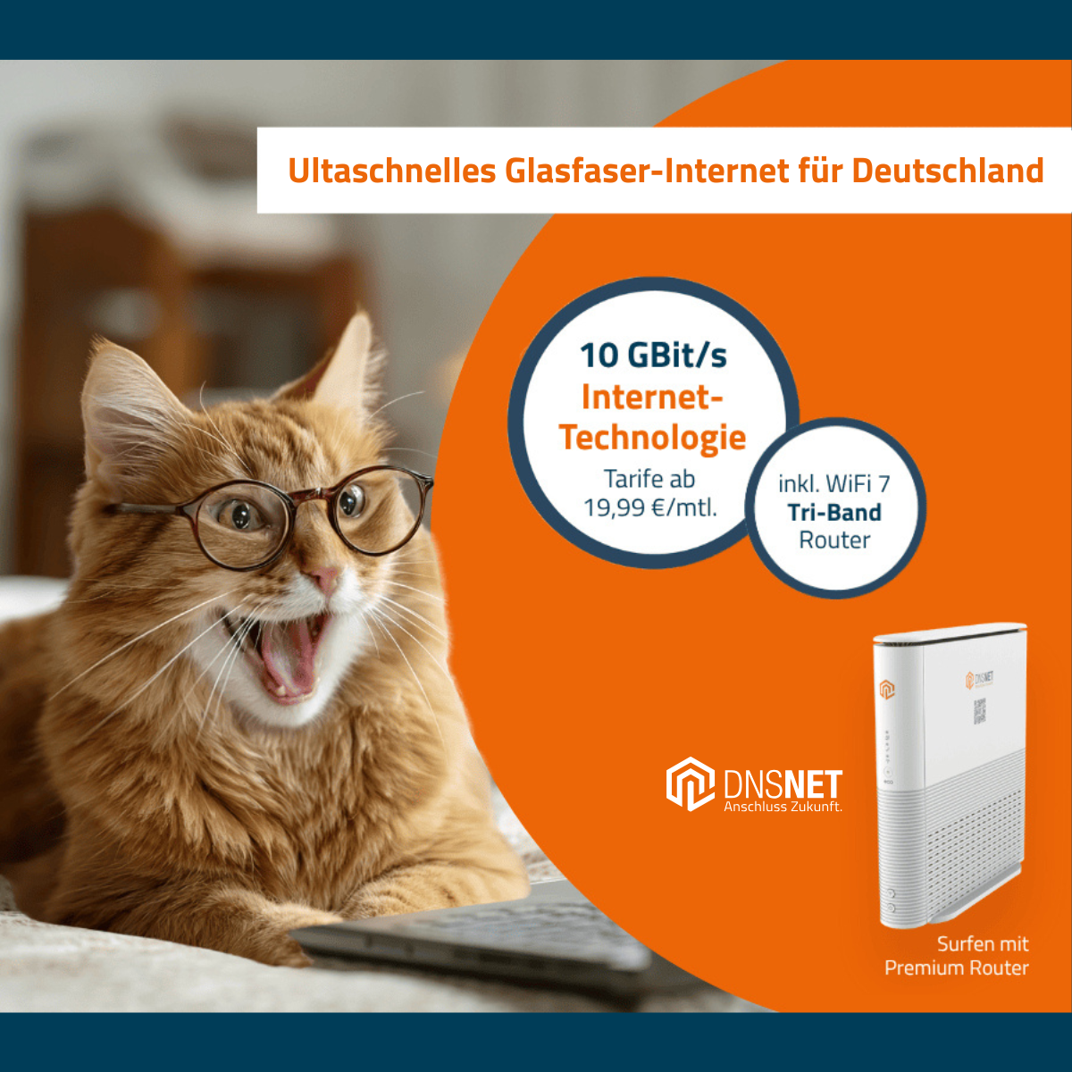 DNS:NET bringt 10 Gbit/s-Technologie & Wi-Fi 7 nach Deutschland